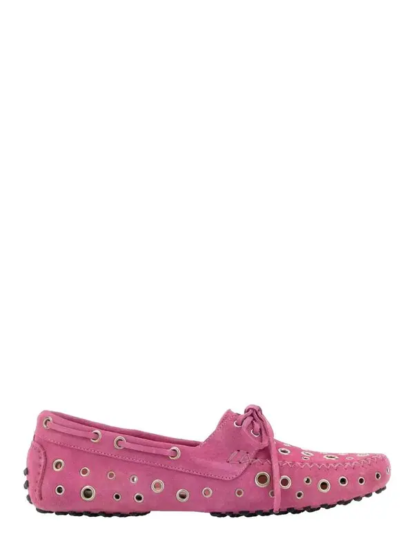 Gimaguas Car Eyelets Loafers - Pink