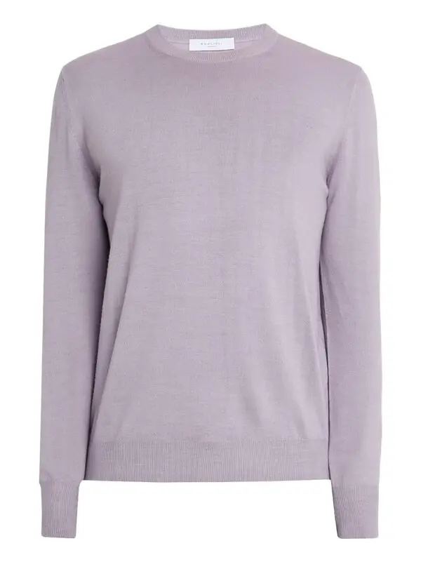 Boglioli Classic-fit Crewneck Sweater - Lilac-0980
