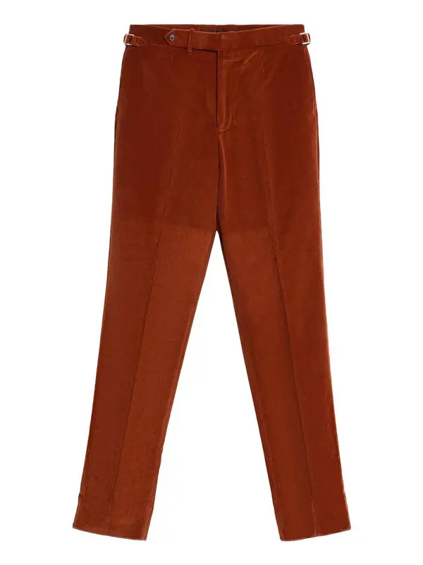 Dunhill Cotton-cashmere Corduroy Trousers - Burnt Oran