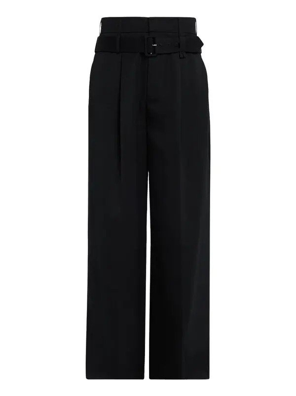 Simone Rocha High-rise Wide Trousers With Belt - Black