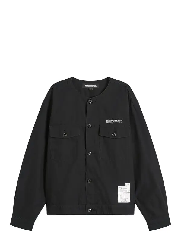 NEIGHBORHOOD No Collar Shirt - Black