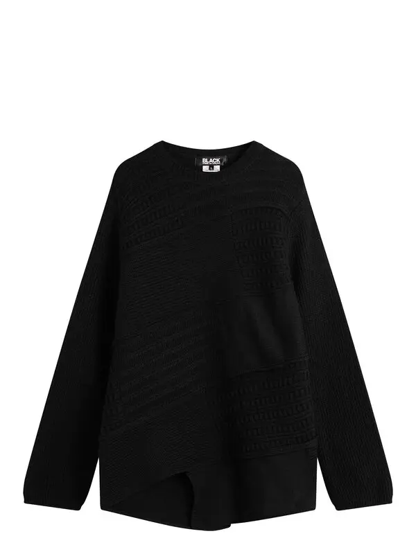 COMME DES GARÇONS BLACK Mix Knit Jumper - Black