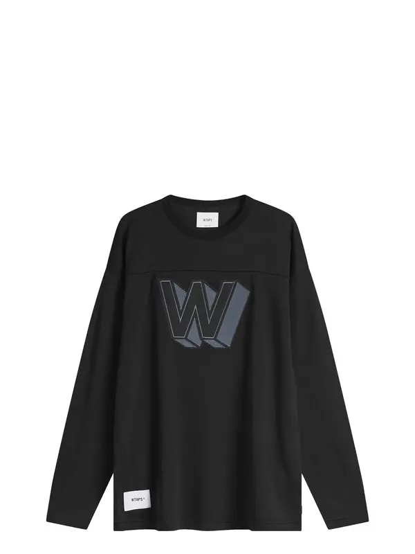 WTAPS Long Sleeve Football T-shirt - Black