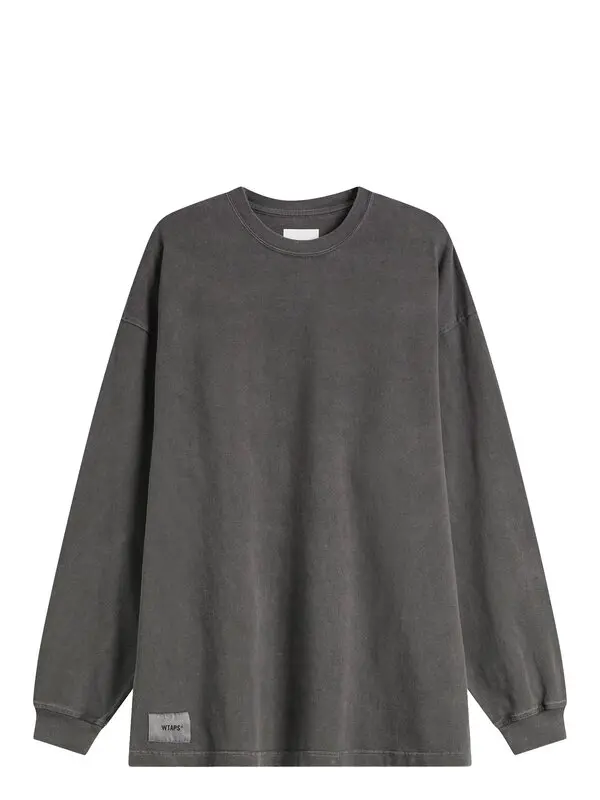 WTAPS Sign Overdyed Long Sleeve T-shirt - Charcoal