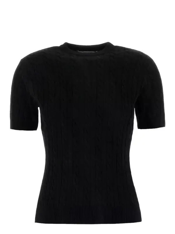 Gimaguas Rina Cable-knit T-shirt - Black