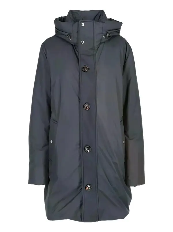 MOORER Iury Hooded Coat - Blue