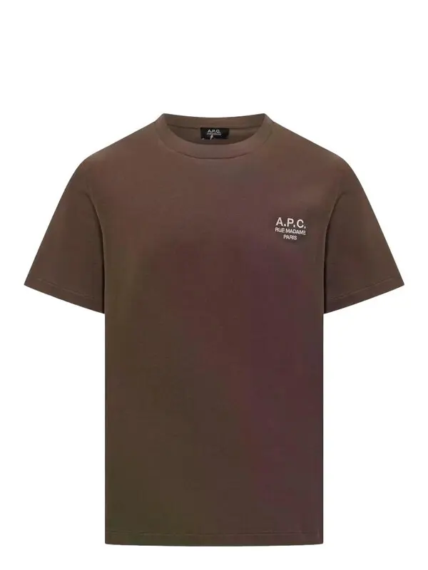 A.p.c. Logo-motif T-shirt - Brown