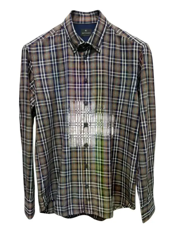 BASTONCINO Plaid-pattern Shirt - Brown