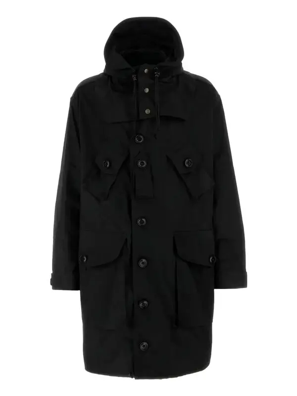 MAISON MARGIELA Hooded Multi-pocket Coat - Black
