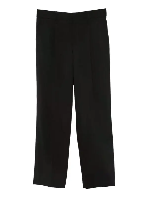 FEDERICO CINA Pleated Belt-loop Trousers - Black