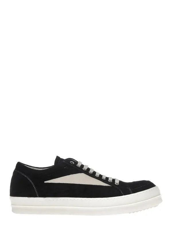 Rick Owens Vintage Sneaks In Brushed Cotton - Black/milk