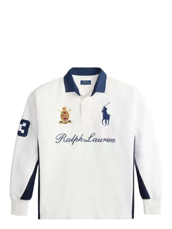 Polo Ralph Lauren Long-sleeve Mock-neck Rugby Polo Shirt - White