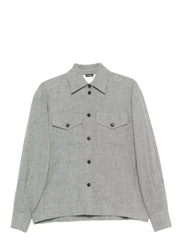 Kiton Chest-pockets Buttoned Overshirt - Grey