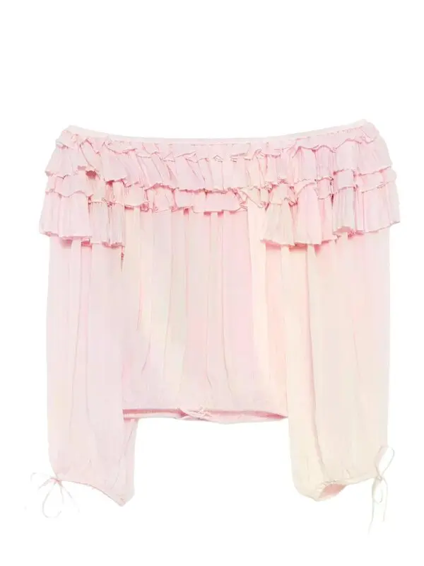Cynthia Rowley Ruffled Blouse - Pink