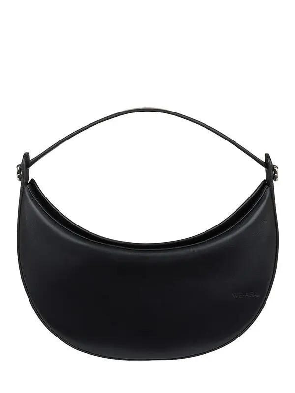 WE-AR4 The Eclipse Polished Leather Crossbody Bag - Black