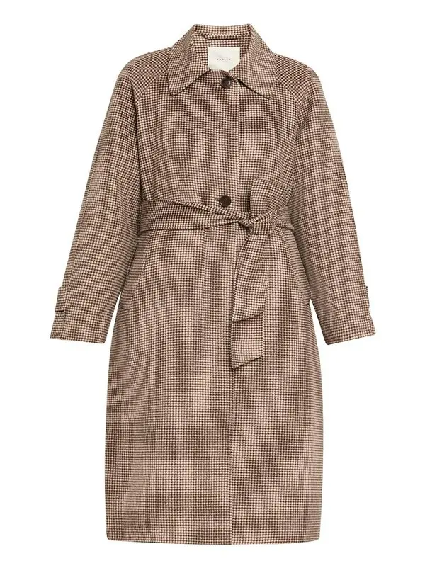 Varley Tomlinson Houndstooth Coat - Deep Taupe