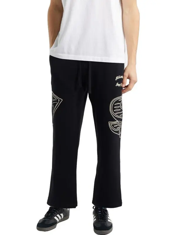 BILLIONAIRE BOYS CLUB Dual Graphic Cotton Sweatpants - Black