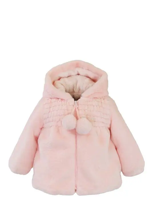 WIDGEON Faux Fur Hooded Jacket - Rose Puff