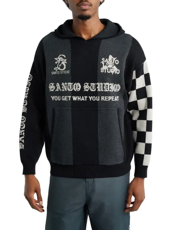 SANTO STUDIO Palermo Knit Hoodie - Black