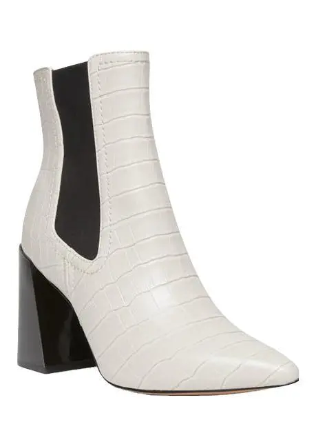 Steve Madden Nico Chelsea Boot - Bone Faux Patent