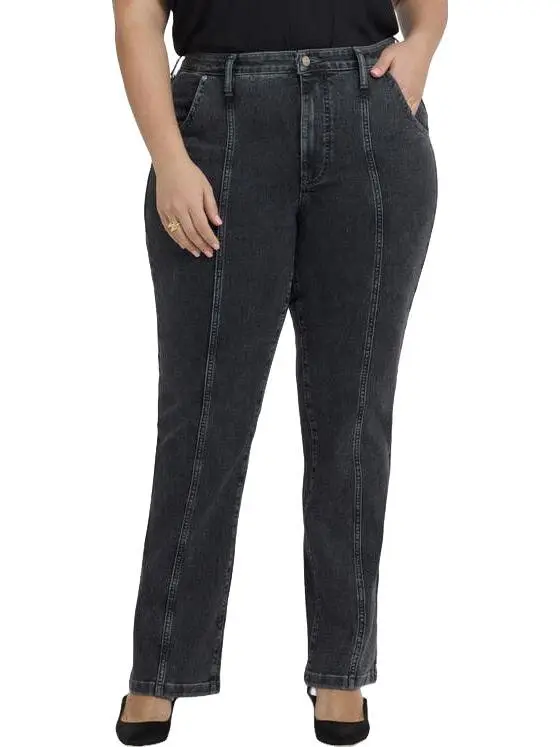 NYDJ Billie Seamed High Waist Mini Bootcut Jeans - Slate Stone