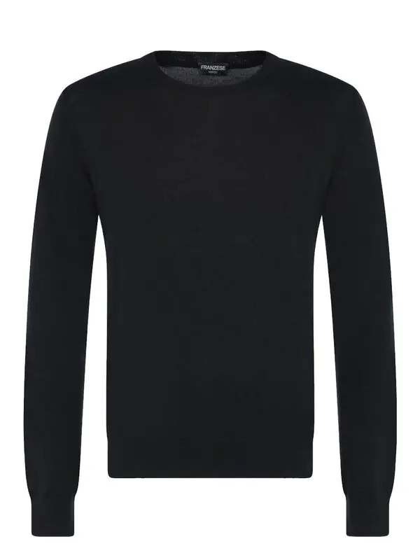 FRANZESE COLLECTION Crew Neck Silk-cashmere Sweater - Black