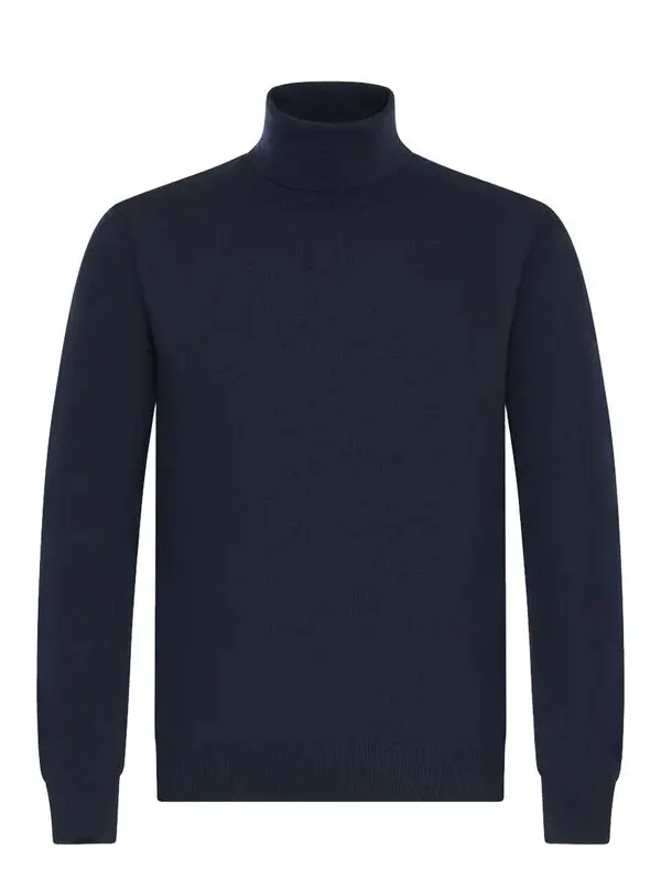 FRANZESE COLLECTION Franzese Napoli Turtleneck Sweater - Blue