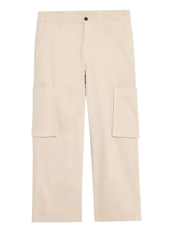 Officine Générale Pale Grey Cotton Naim Cargo Pants - Stone
