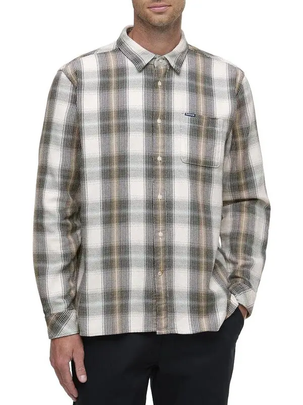 Barbour Hawthorn Plaid Brushed Cotton Button-up Shirt - Whisper White