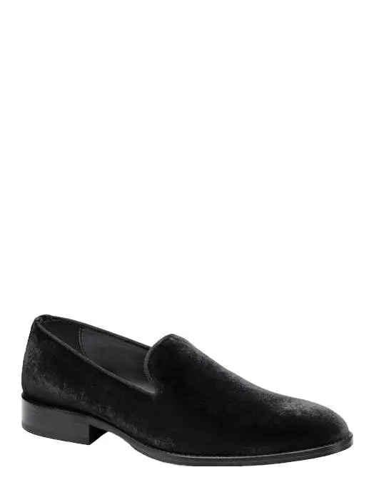 Johnston & Murphy Gavney Velvet Slip-on Loafer - Black Velvet
