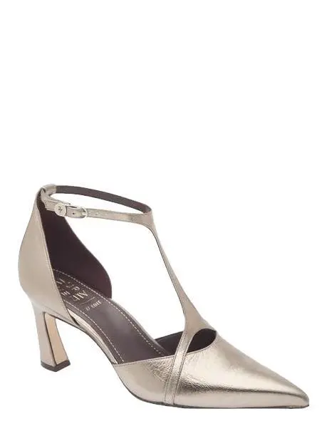 27 EDIT NATURALIZER Ezlyn T-strap Pointed Toe Pump - Patina Pewter