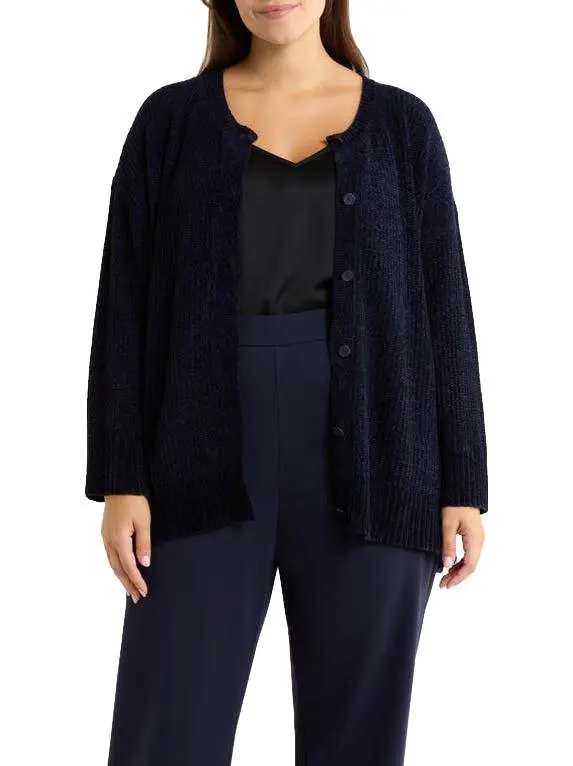 Eileen Fisher Crewneck Cardigan - Ink