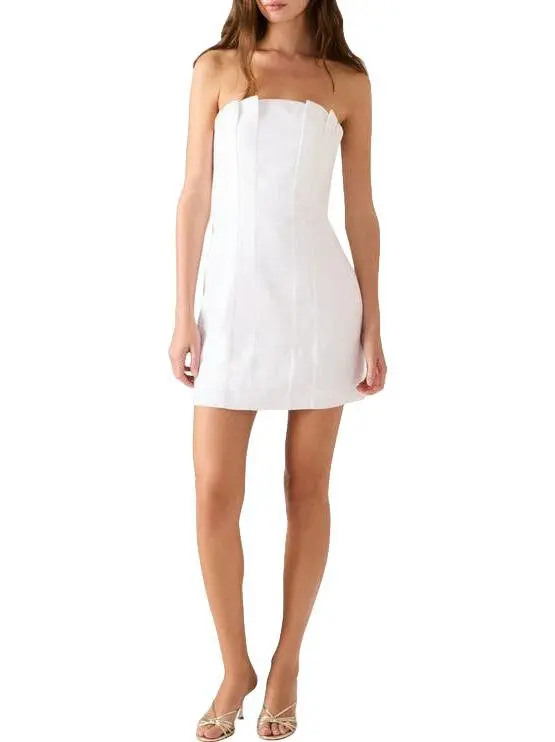 Steve Madden Luciella Strapless Mini Dress - White