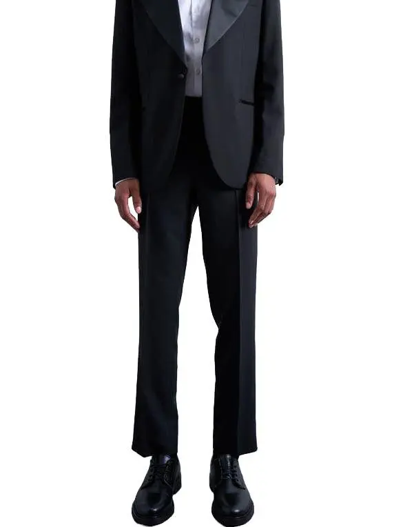 Topman Slim Suit Pants - Black