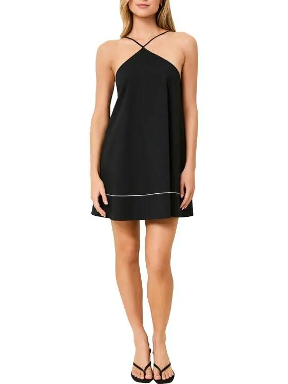 Solid & Striped Grace Trapeze Mini Sundress - Noir