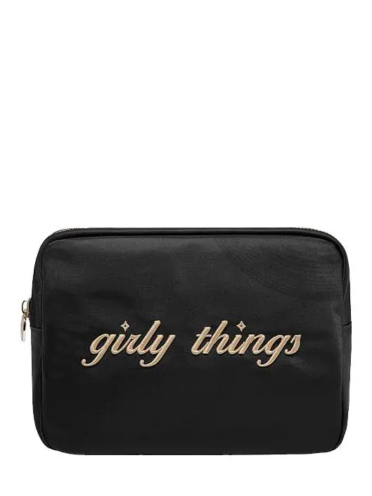 Stoney Clover Lane Large "girly Things" Pouch - Noir