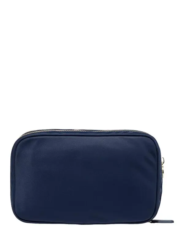Stoney Clover Lane Nylon Double-zip Pouch - Sapphire