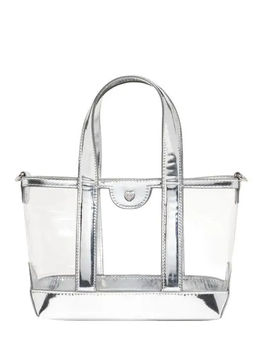 Stoney Clover Lane Mini Clear Tote - Silver Metallic