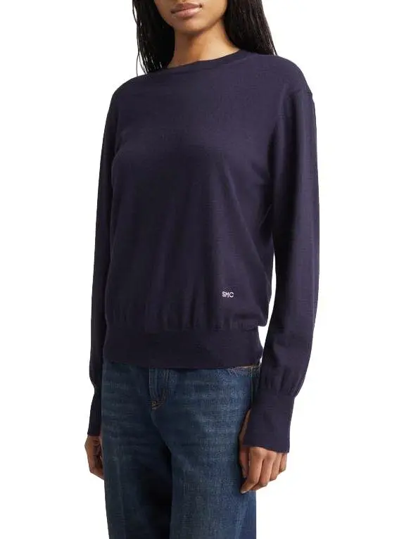 Stella McCartney Iconic Merino Wool Sweater - Navy
