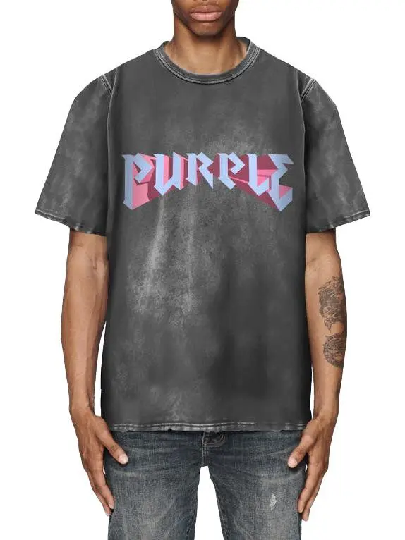 PURPLE BRAND Heavyweight Jersey Graphic T-shirt - Black