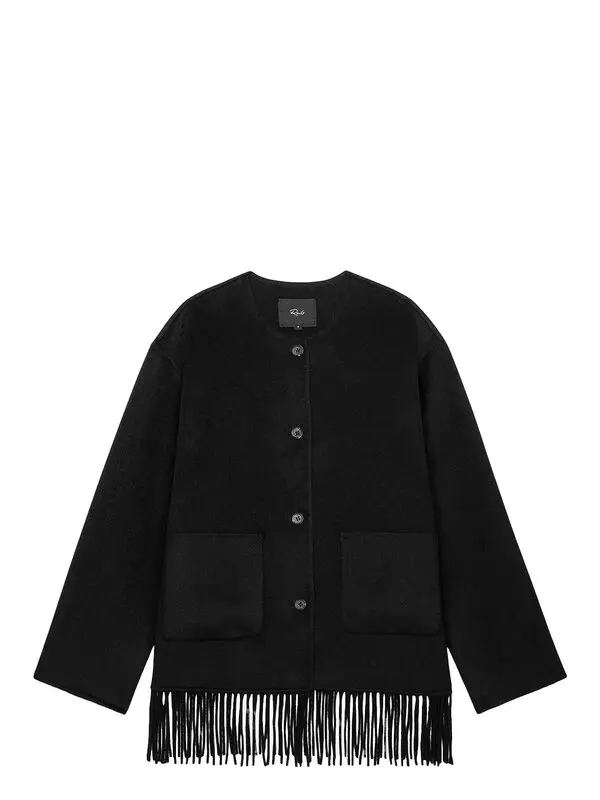 Rails Tomoko Fringe Wool-blend Jacket - Black