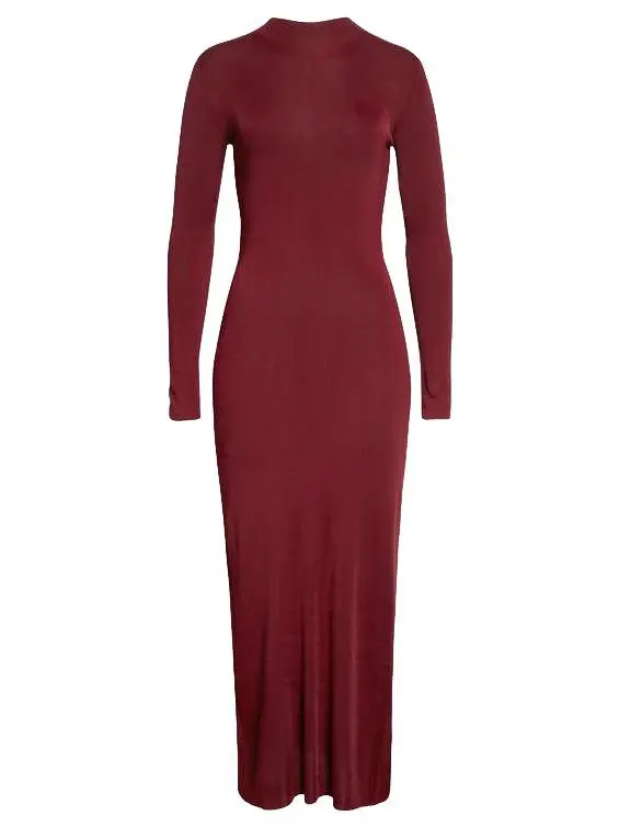 Altuzarra Kaplan Long-sleeve Knit Funnel Neck Dress - Maroon