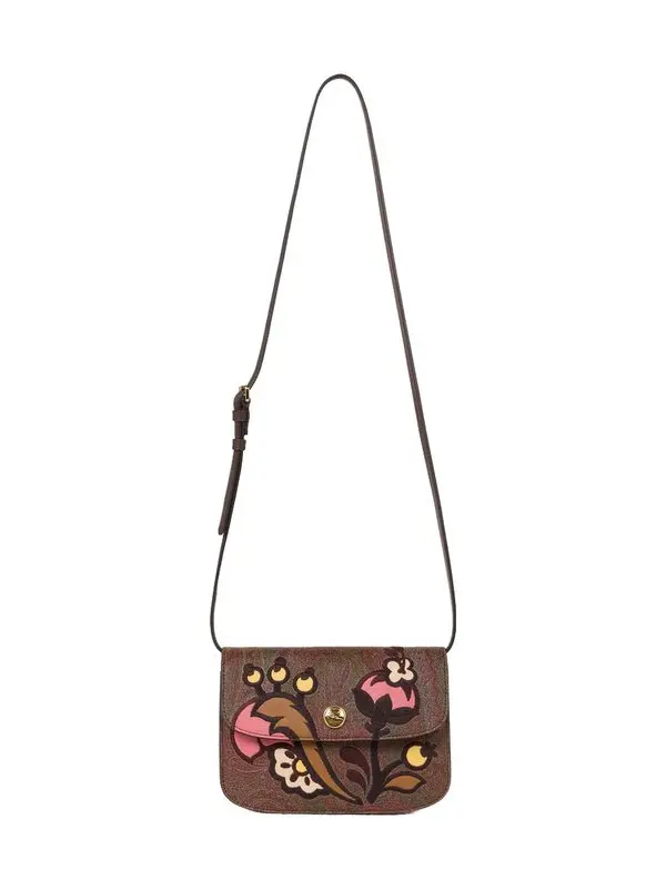 Etro Paisley Appliqué Crossbody Bag - Brown