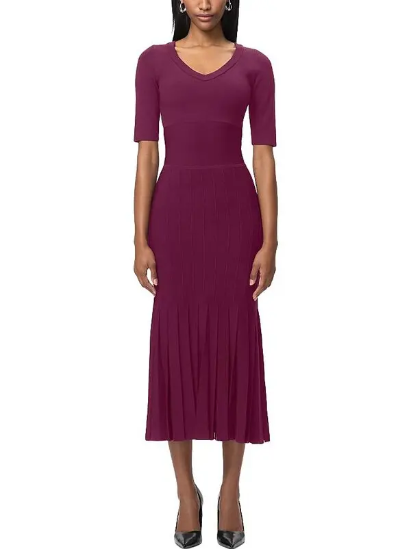 Herve Leger Demi Fit-and-flare Midi Dress - Thistle