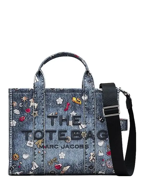 Marc Jacobs Trompe L'oeil Medium Denim Trinket Tote - Medium Wash Denim