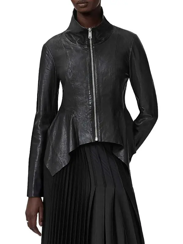 ALLSAINTS Grace Leather Biker Jacket - Black