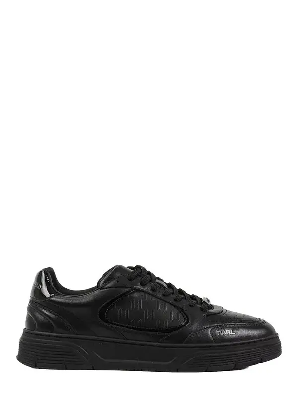Karl Lagerfeld Embossed Logo Sneakers - Black