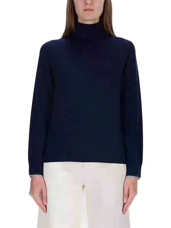 Paul Smith Roll-neck Sweater - Blue