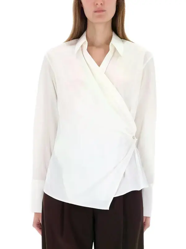 Helmut Lang Wrap Button Shirt - White