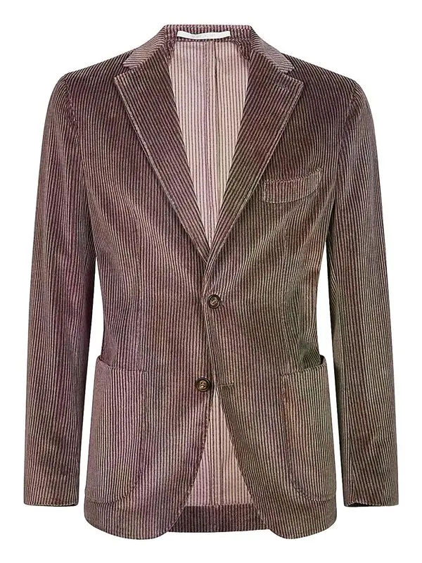 Eleventy Single-breasted Corduroy Blazer - Brown